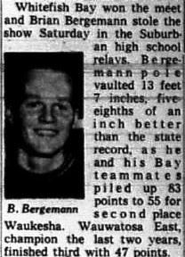 Brian Bergemann: A Reliable Boy – Whitefish Bay Track and Field History